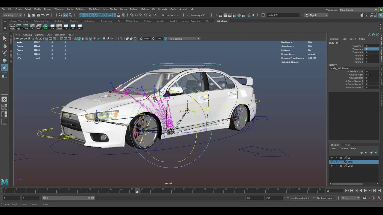 Vehicle Rig Maya Youtube