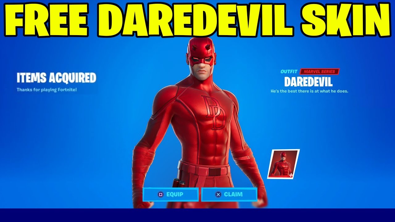 How to Get DareDevil Skin in Fortnite (FREE SKIN) - YouTube
