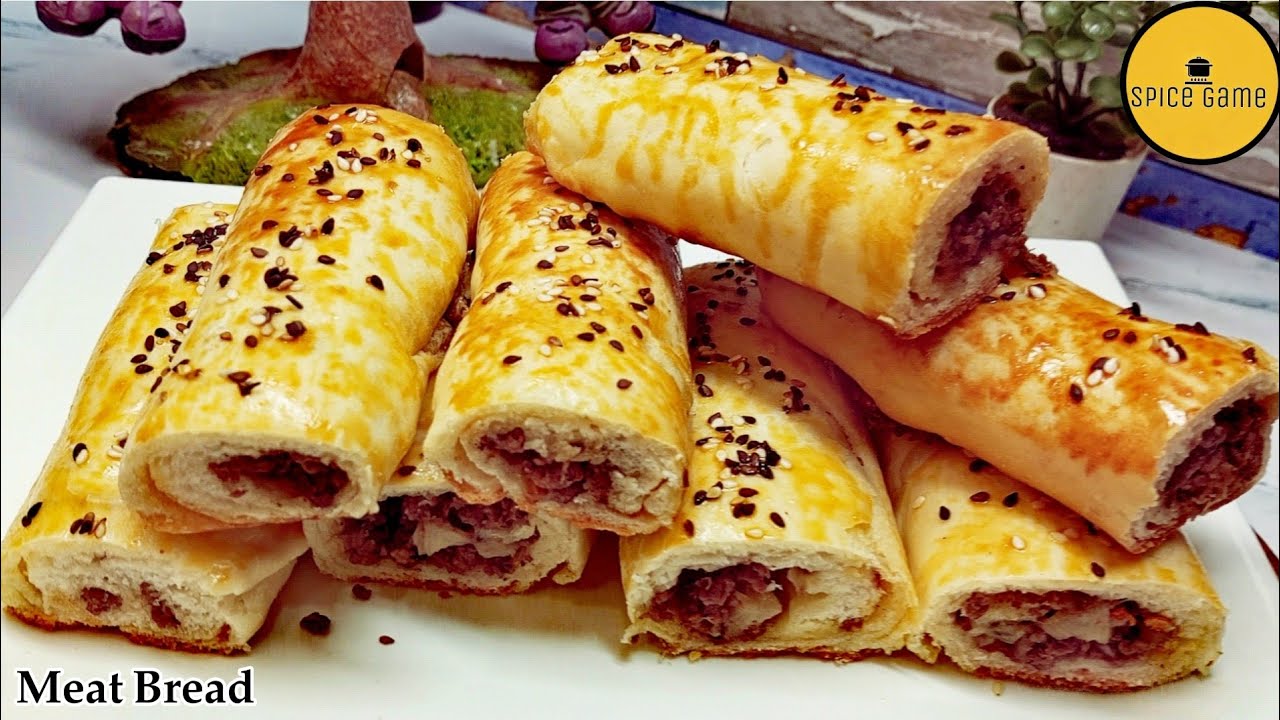 Cheesy Beef Stuffed Bread | Meat Bread Recipe | #spicegame - YouTube