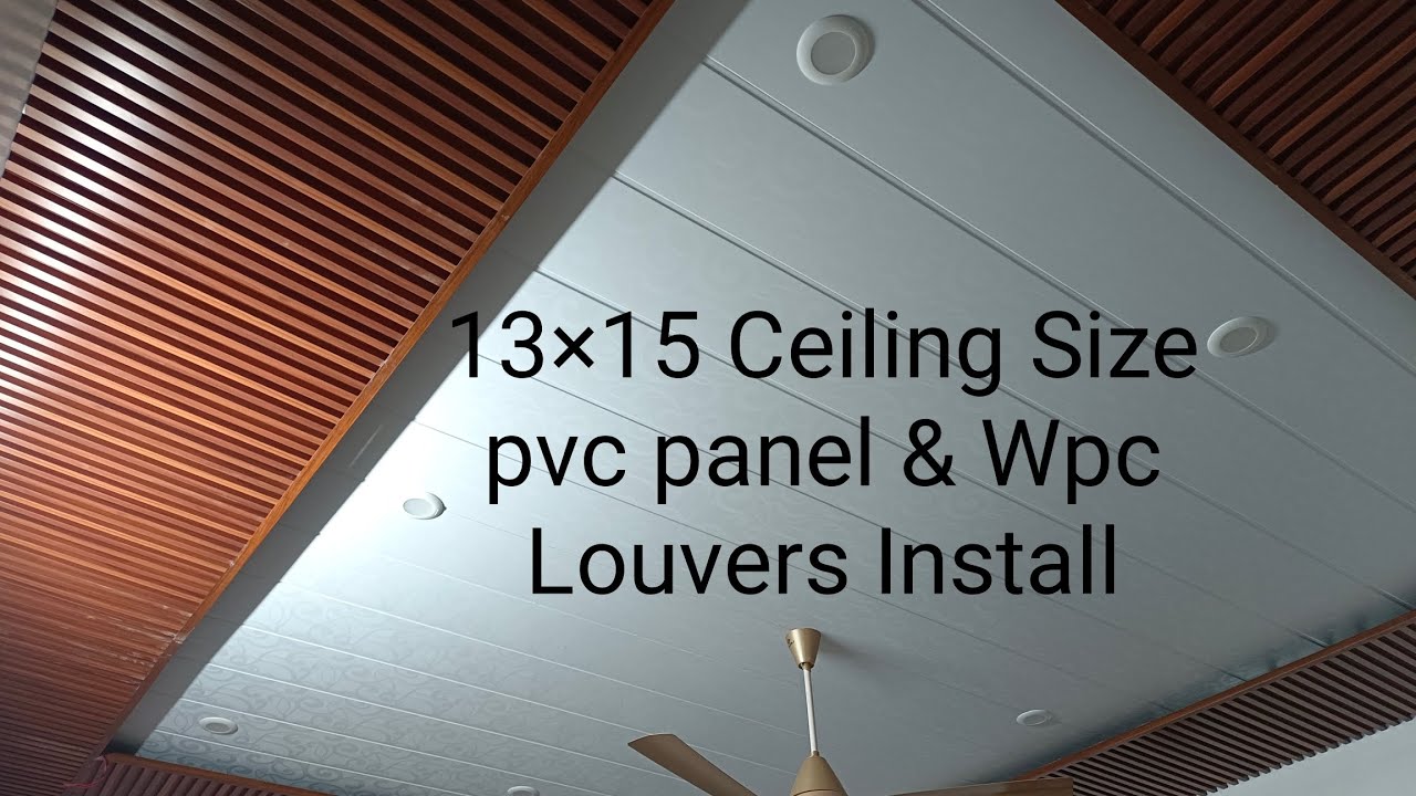 How to install wpc louvers panel in ceiling | Ceiling ke border me ...