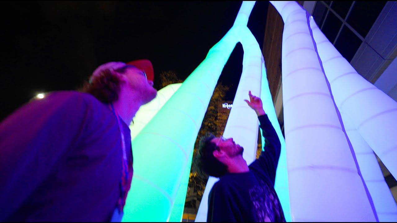 An Incredible Inflatable Pavilion by Pneuhaus - YouTube