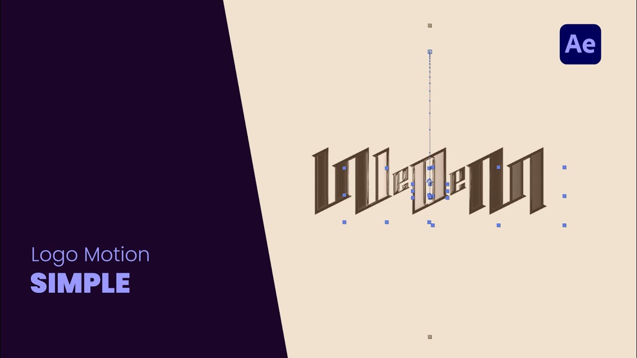 After Effects create a SIMPLE Motion Logo "Weoem" - YouTube