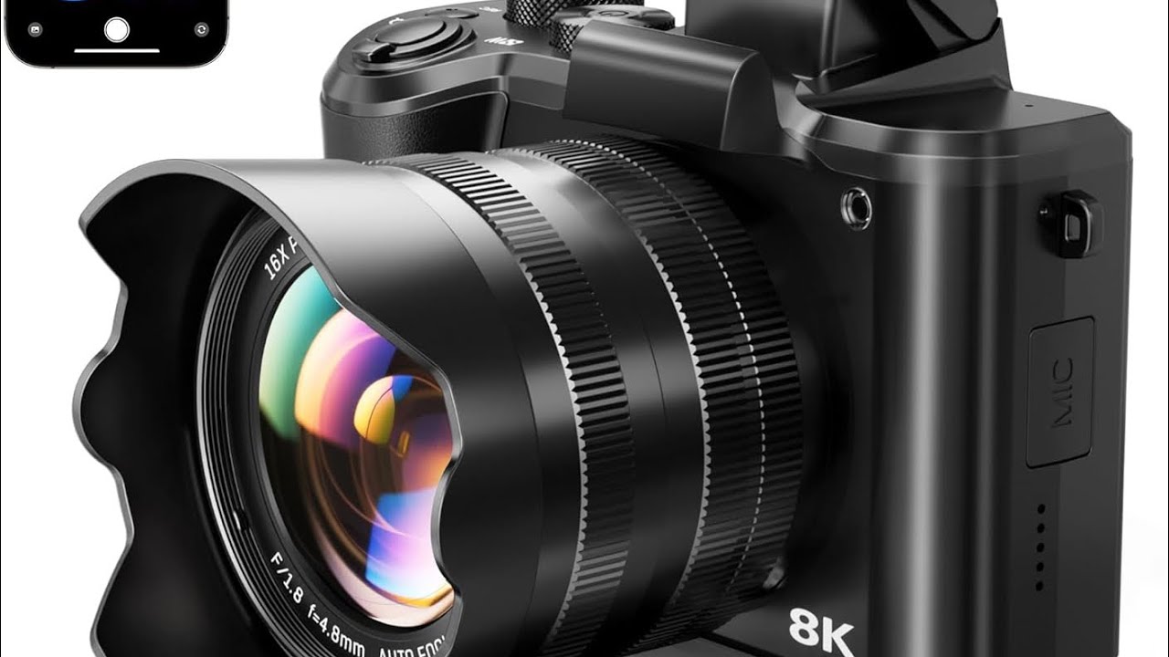 8K 88MP Dual-Lens Digital Camera | Autofocus | WiFi Vlogging Camera ...