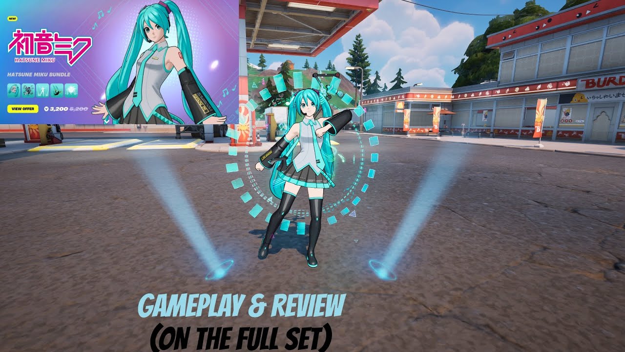 FORTNITE X HATSUNE MIKU ITEM SHOP BUNDLE GAMEPLAY & REVIEW (WHERES THE ...