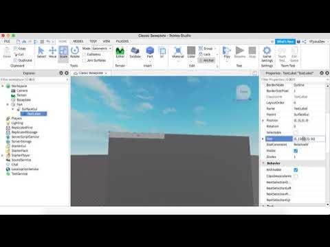 comment faire un panneau sur Roblox studio - YouTube