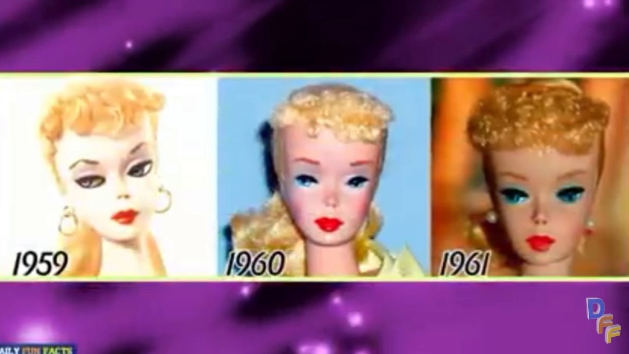 The evolution of Barbie 1959-2015 - YouTube