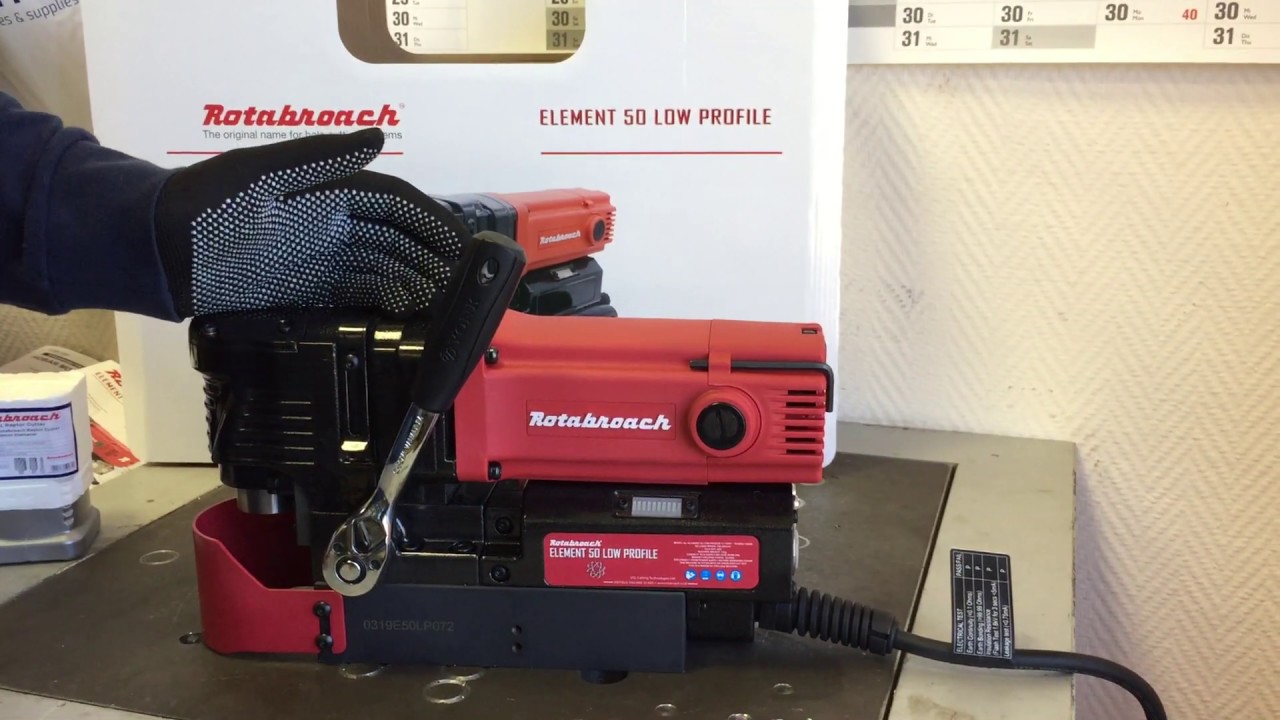 Магнитный электрический сверлильный станок ELEMENT 50 LP "Rotabroach" низкий профиль - YouTube