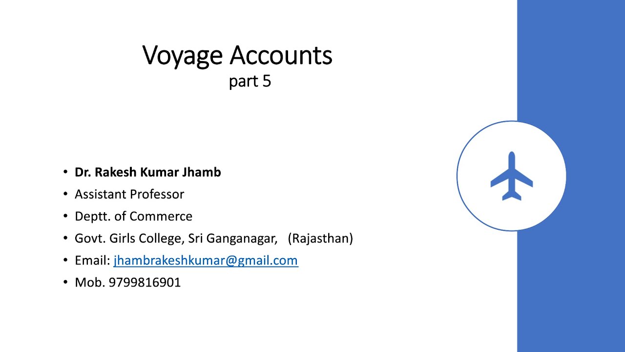 Voyage Accounts part 5 - YouTube