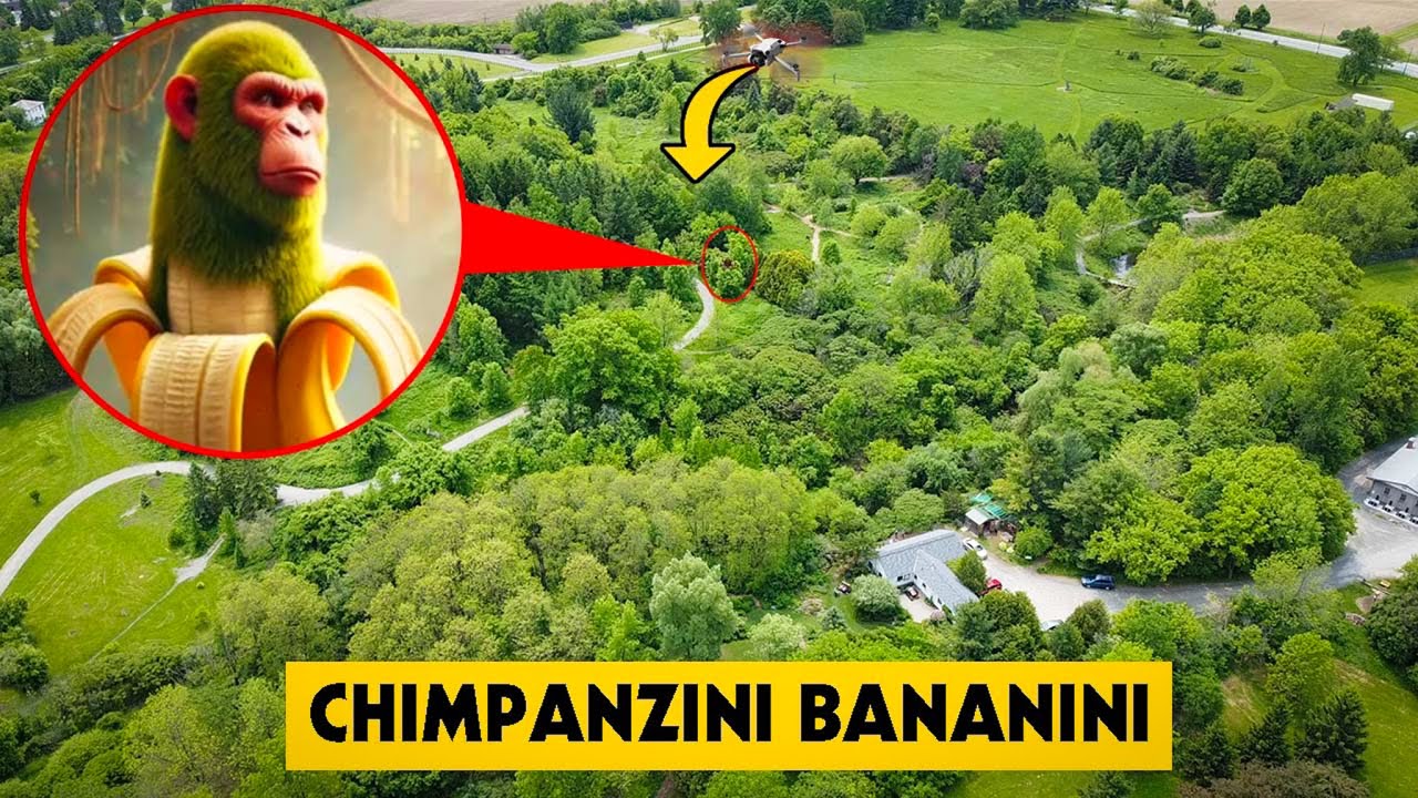 DRONE CATCHES CHIMPANZINI BANANINI IN REAL LIFE! *HE THREW BANANAS AT ...