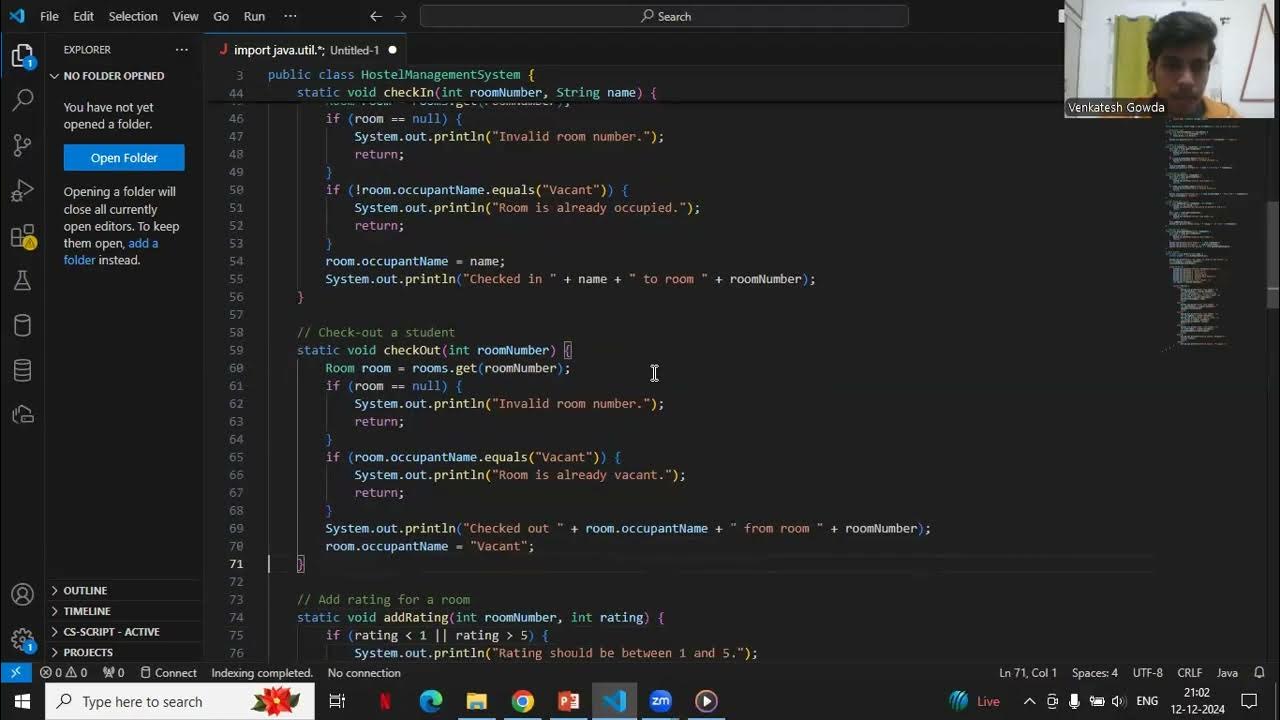 Simple Hostel Management System Using Java #project - YouTube