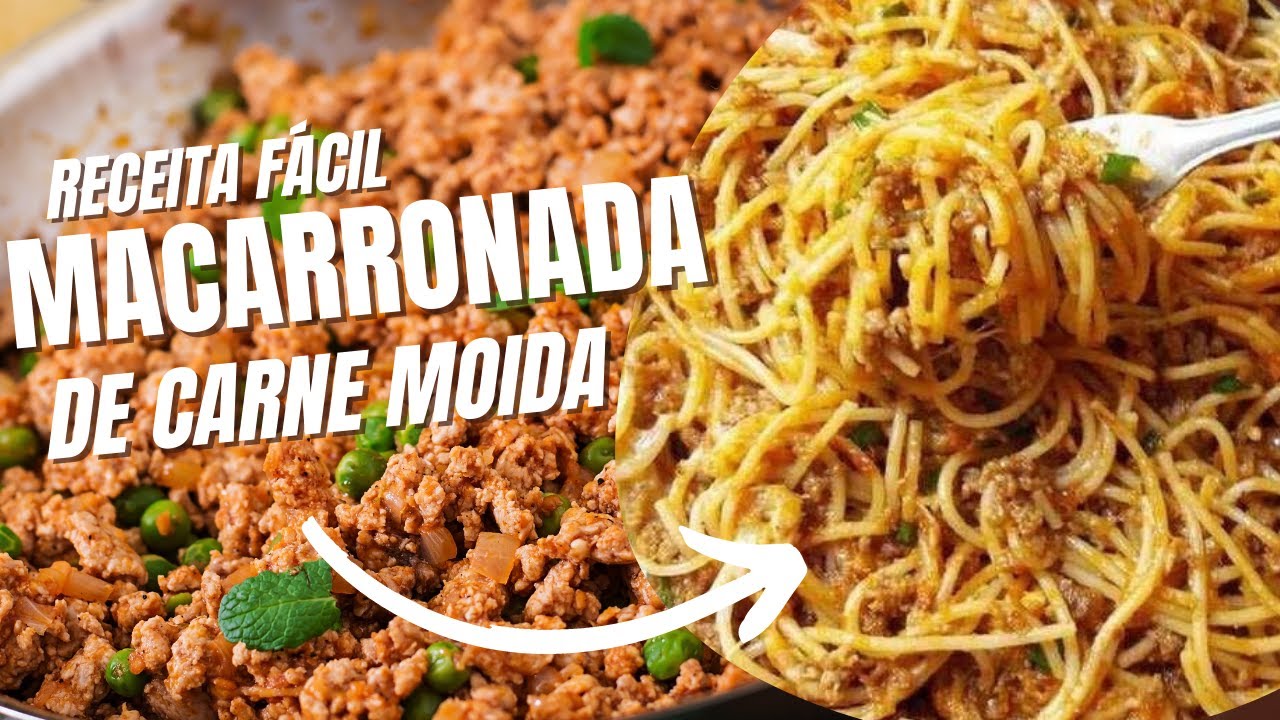 RECEITA FÁCIL DE MACARRONADA DE CARNE MOIDA - YouTube