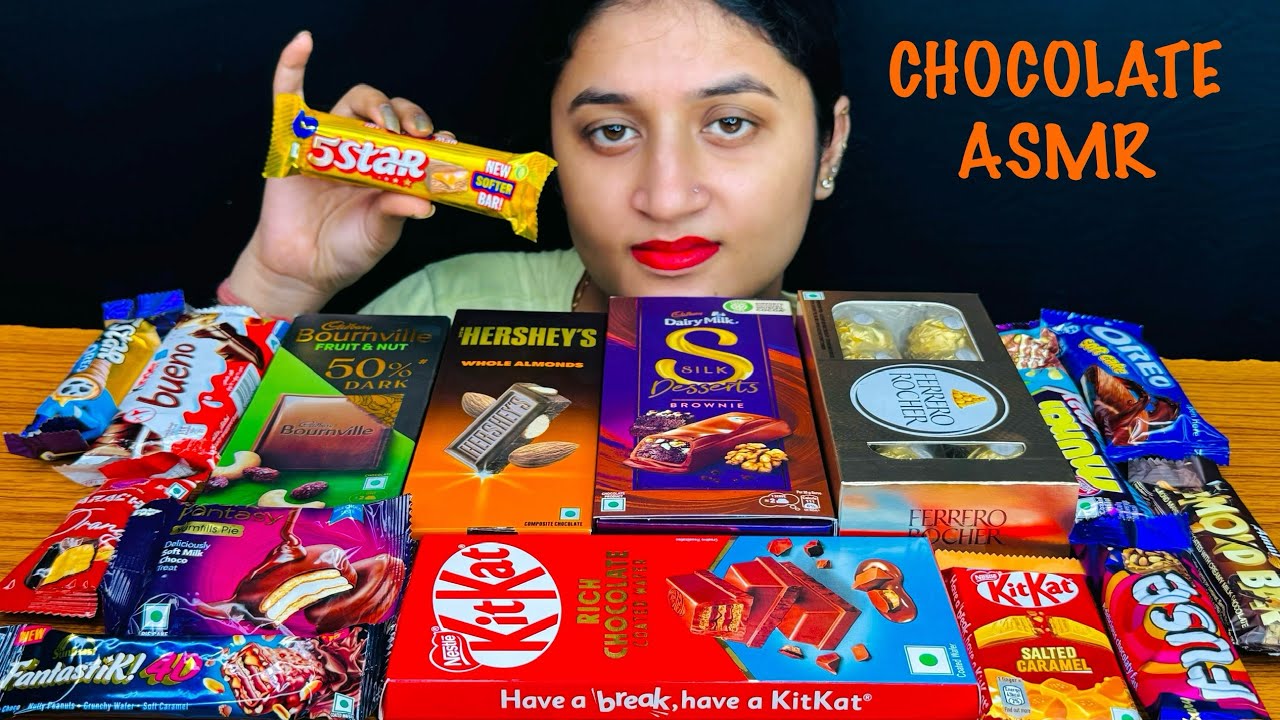 ASMR:EATING CHOCOLATE CHOCOLATE PARTY CRISPELLO,DAIRY MILK,MAGNUM ...