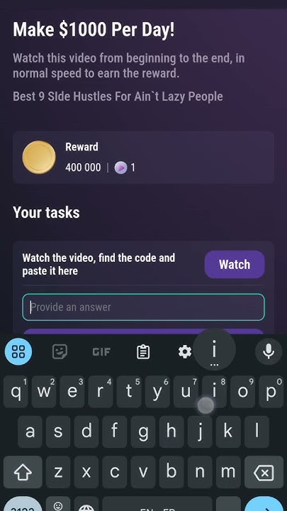 Make $1000 a day! TapSwap code September 2 | Best 9 side hustles for ain't lazy people #new ...
