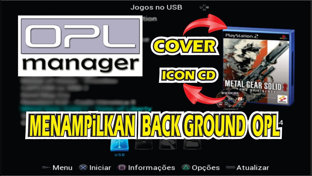 cara menampilkan background OPL dan cover game Playstation 2 - YouTube