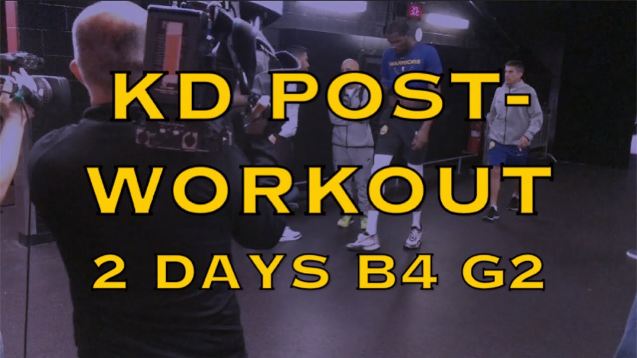EXCLUSIVE: KD/Durant (right calf strain) walking post-workout & to team ...