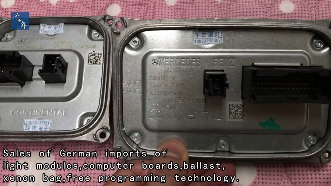 Benz W212, e250 headlamps LED ballasts, modules, computer boards - YouTube