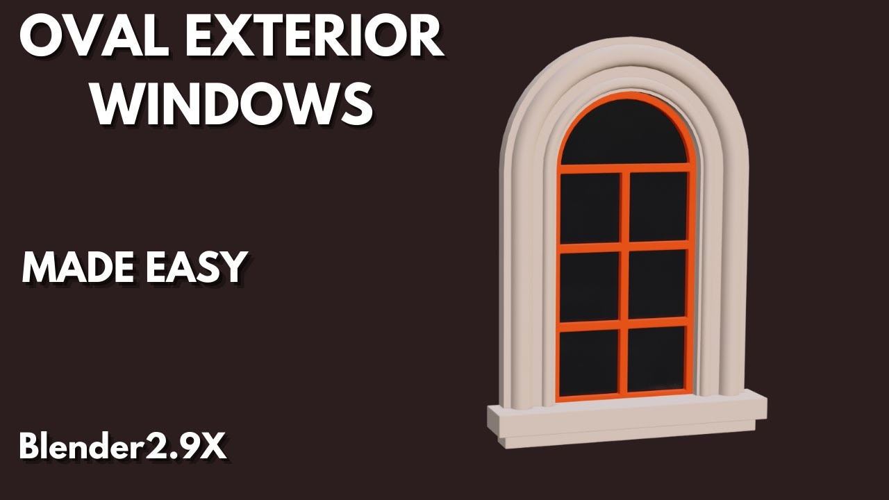 oval exterior windows modeling in blender 2.9x - YouTube