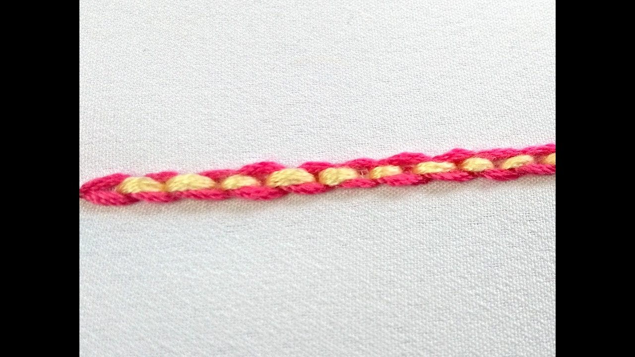 Back Stitch Chain Stitch Hand Embroidery For Beginners | How To Make ...