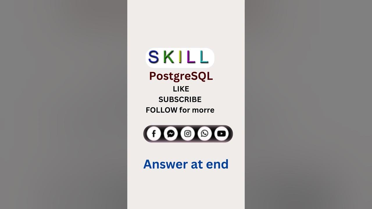 POSTGRESQL | ALTER TABLE - YouTube