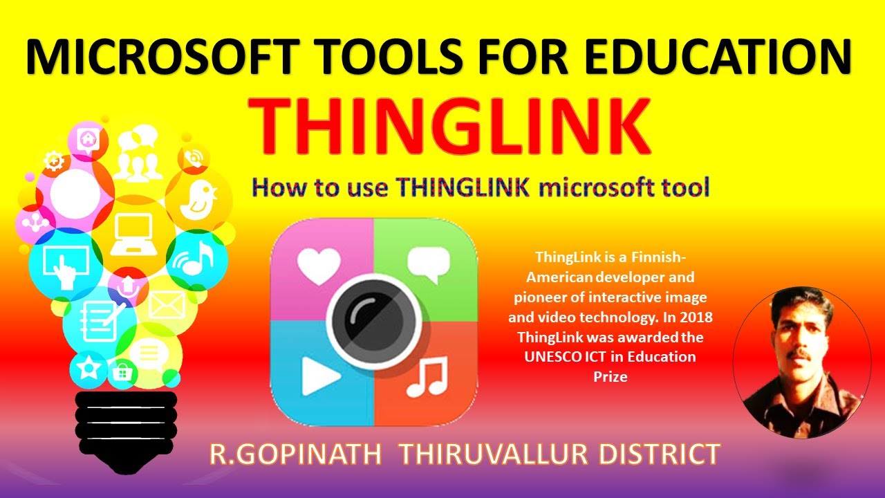 HOW TO USE THINGLINK MICROSOFT TOOL IN EDUCATION YOUTUBE COURSE BY R GOPINATH TAMILNADU INDIA ...