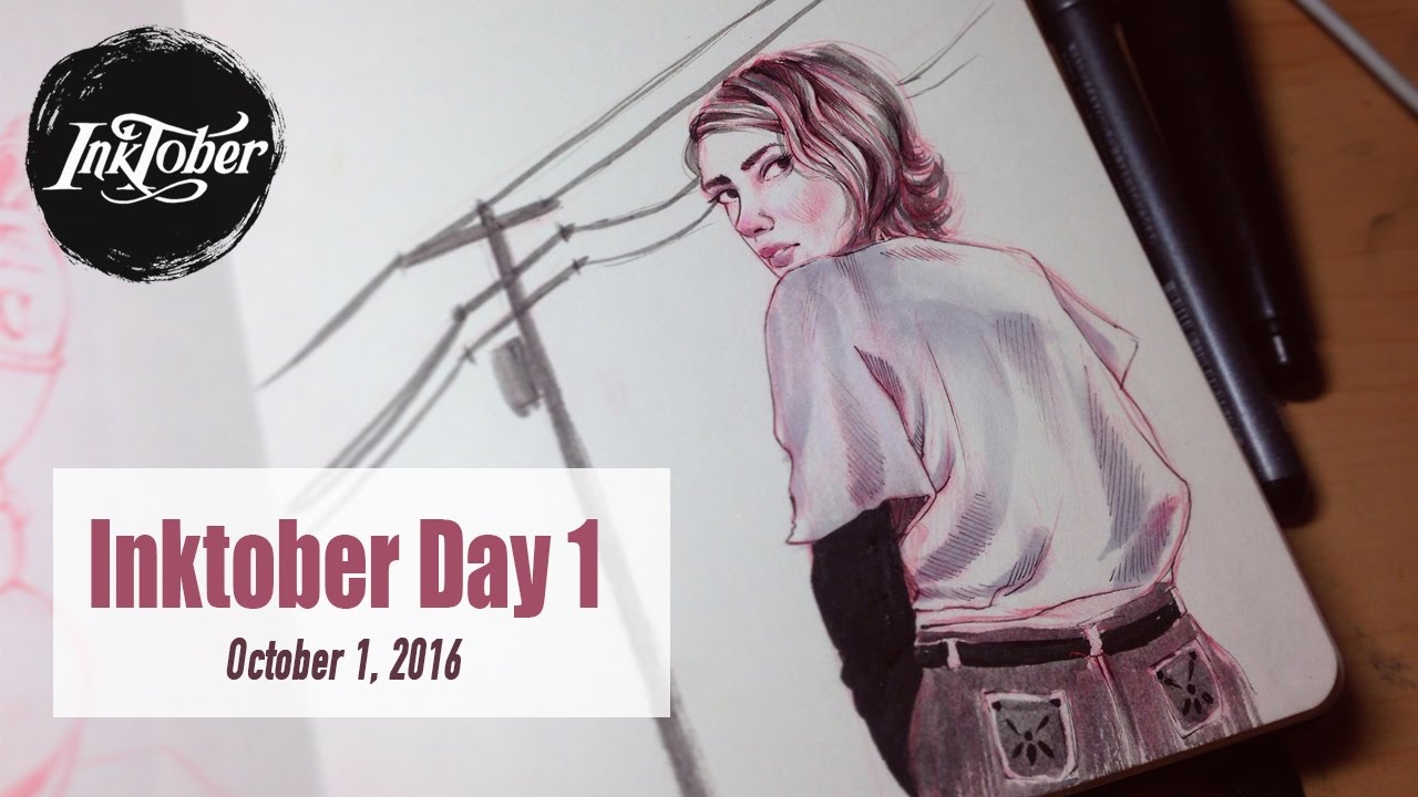 Inktober Day 1 2016 // Matthew Sorgie - YouTube