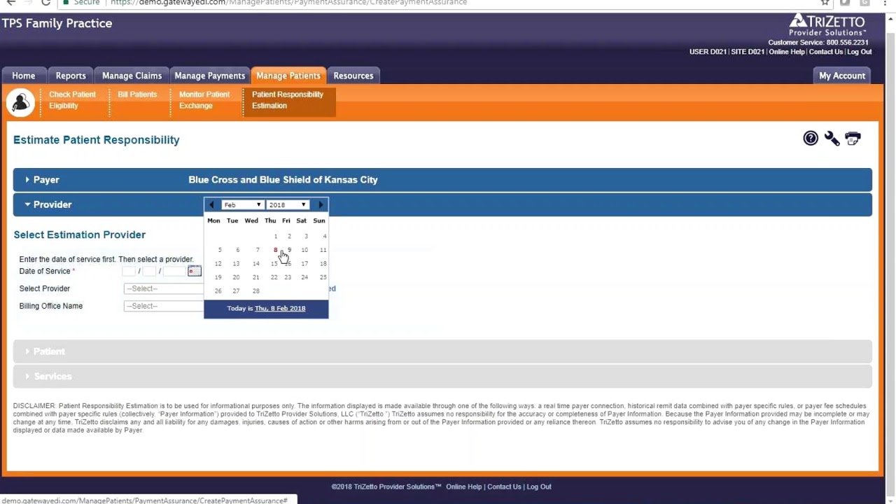 PracticeAdmin / TriZetto Patient Responsibility Estimator - YouTube