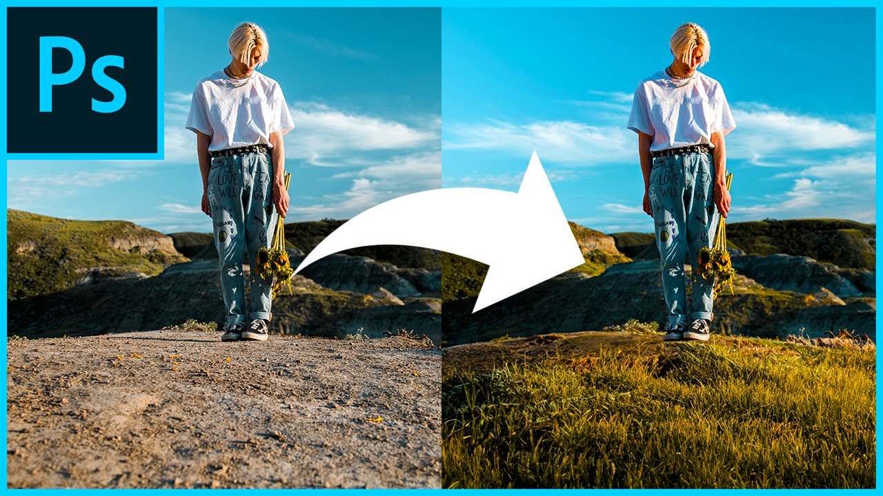 Turn Dirt to Lush Greenery: Photoshop AI Landscape Magic! - YouTube