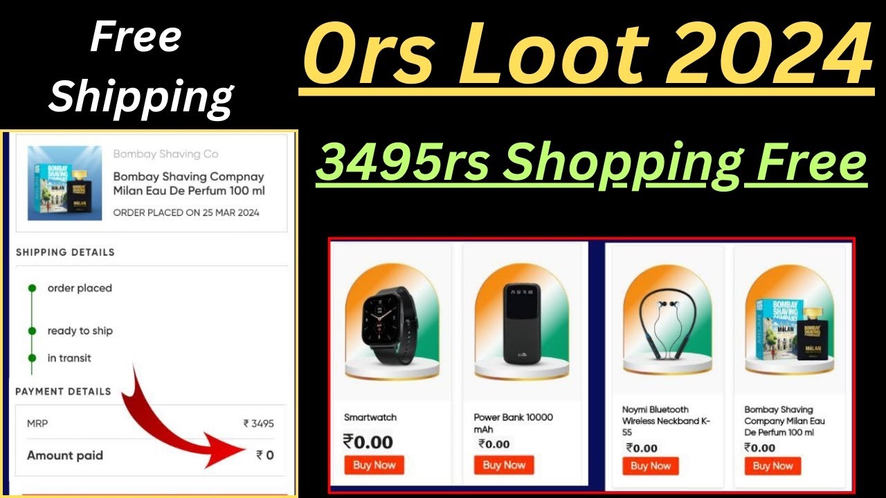 0rs Free Shopping Loot Offer Today | Free Perfume worth 3495rs | Loot ...
