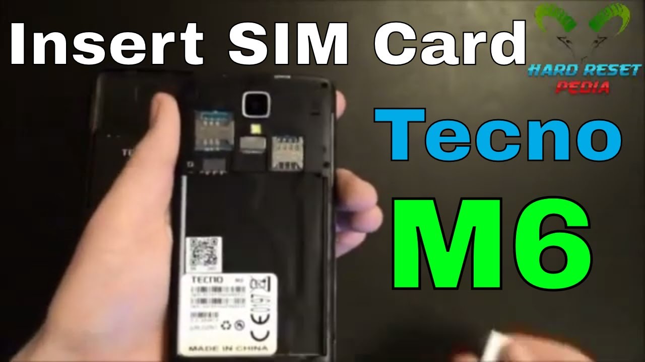 Tecno M6 Insert The SIM Card - YouTube