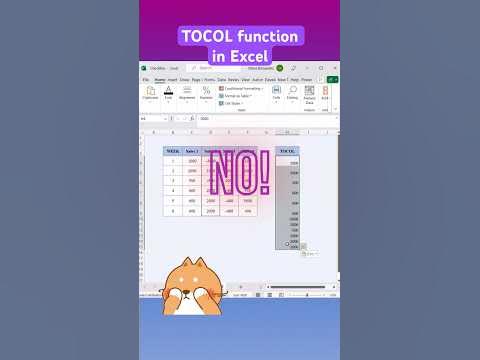 TOCOL function in Excel🤔 #excel #tutorial #shorts - YouTube