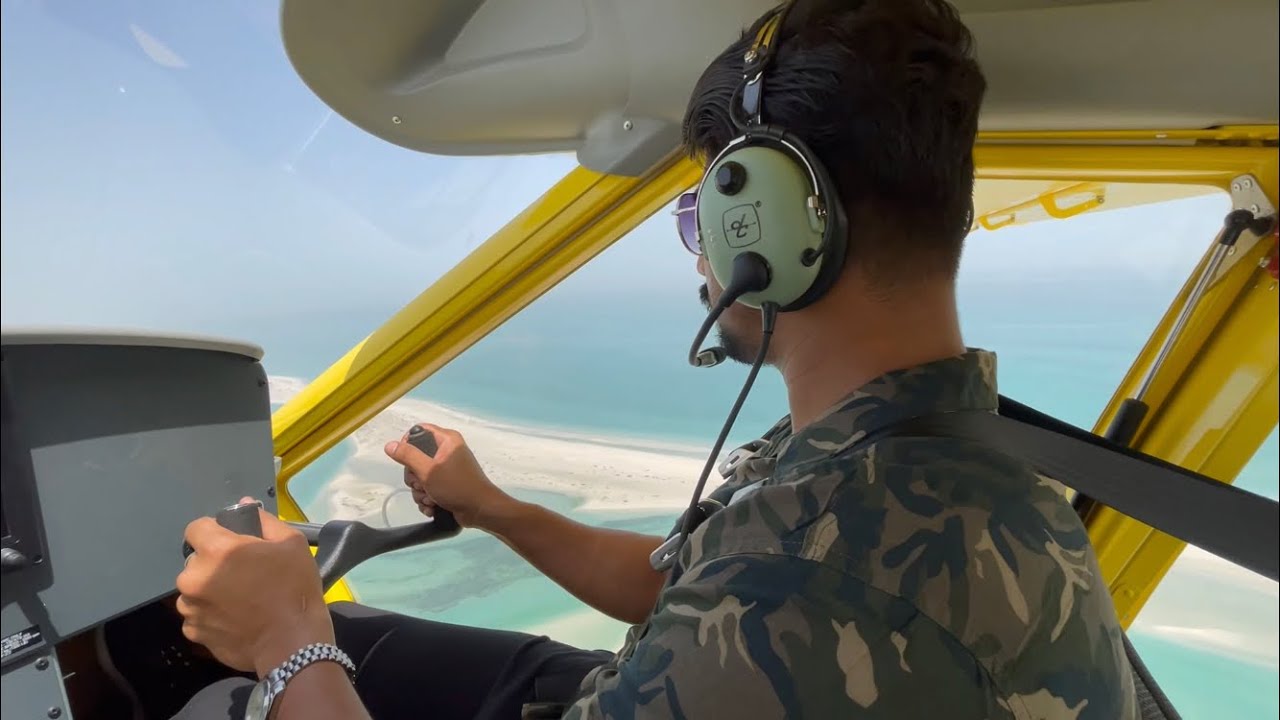 Flying over UAE -Take off and Landing at Al jazirah flying club - Ras ...
