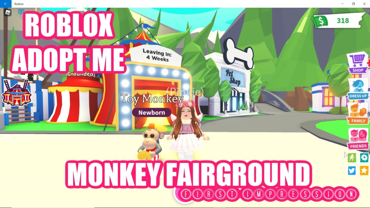 ROBLOX ADOPT ME MONKEY FAIRGROUND FIRST IMPRESSION - YouTube