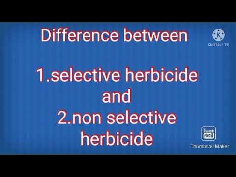 difference between selective herbicide and non selective herbicide