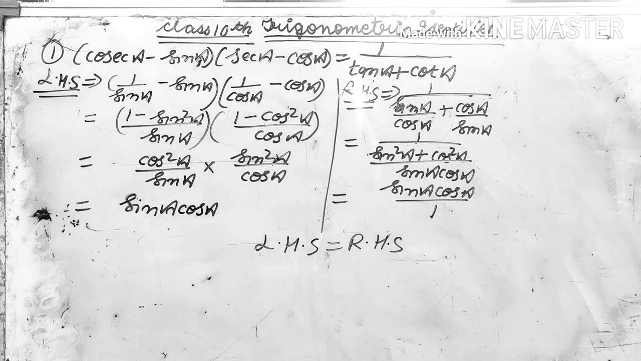 Trigonometric identities|class 10th|cbse|icse|imp| - YouTube