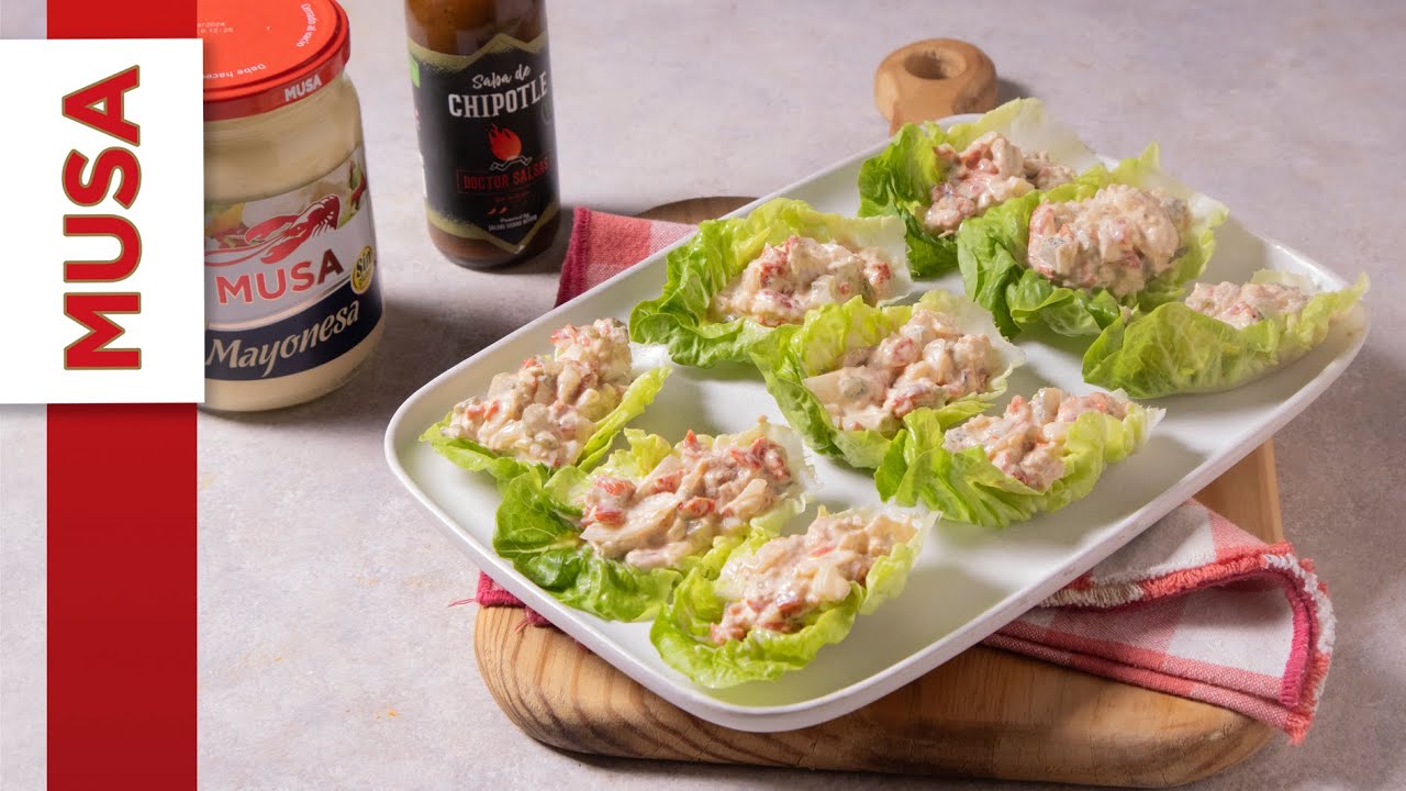 SAAM DE ATÚN PICANTITO, unas deliciosas barquitas de lechuga que os enamorarán. - YouTube