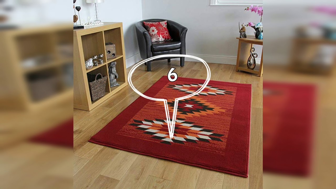 11 tapis salon moderne rouge - YouTube