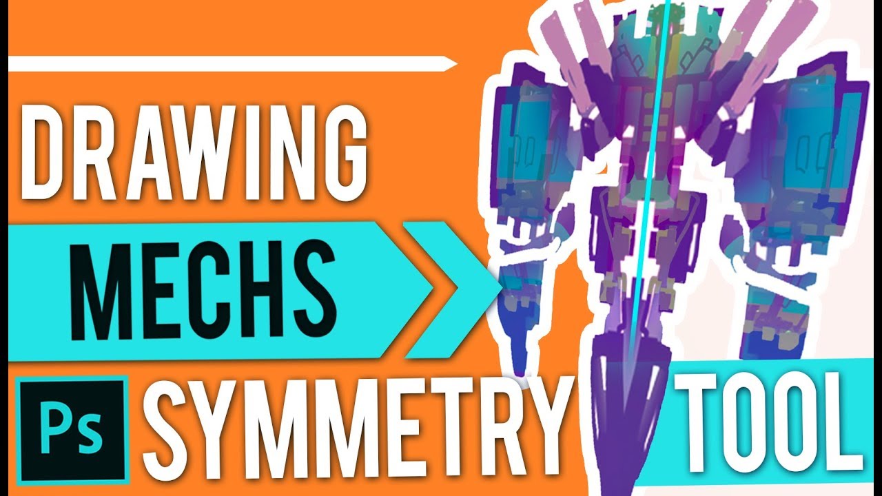 Drawing Robots with the PHOTOSHOP SYMMETRY TOOL - YouTube