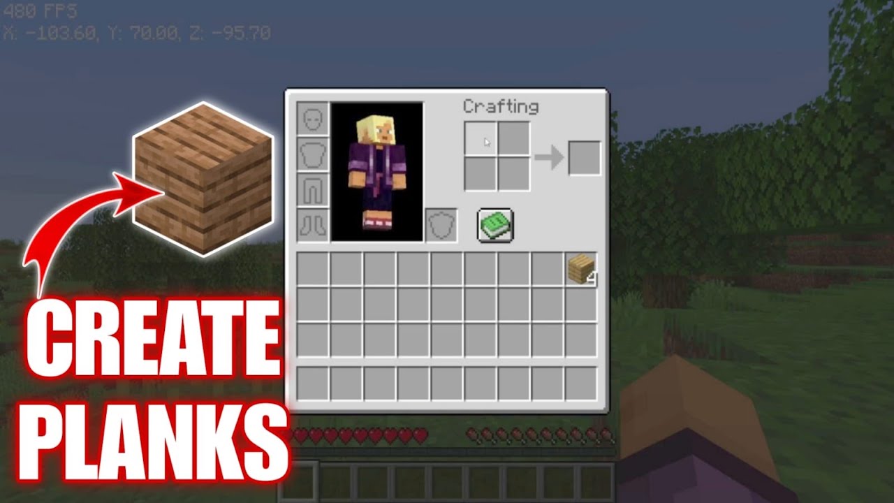 MINECRAFT - CREATE WOOD PLANKS - YouTube