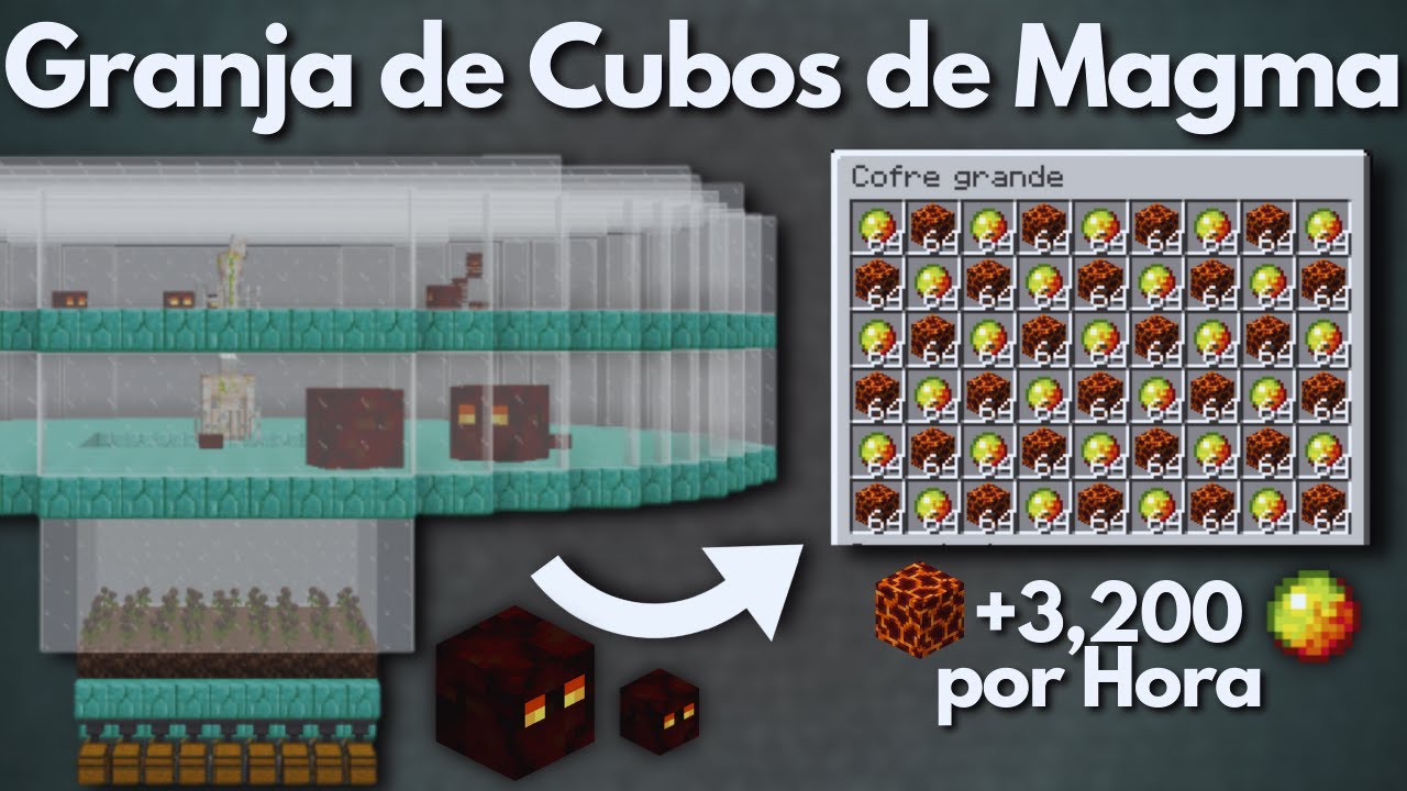 Minecraft Granja de Cubos de Magma **Fácil, AFK, Ampliable** NO SPAWNER ...