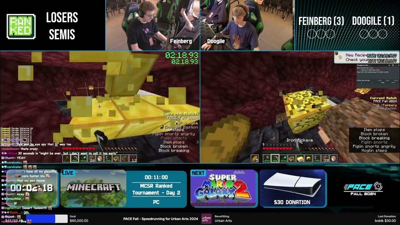 Hackingnoisess - MCSR Ranked PACE Tournament Watchparty - YouTube