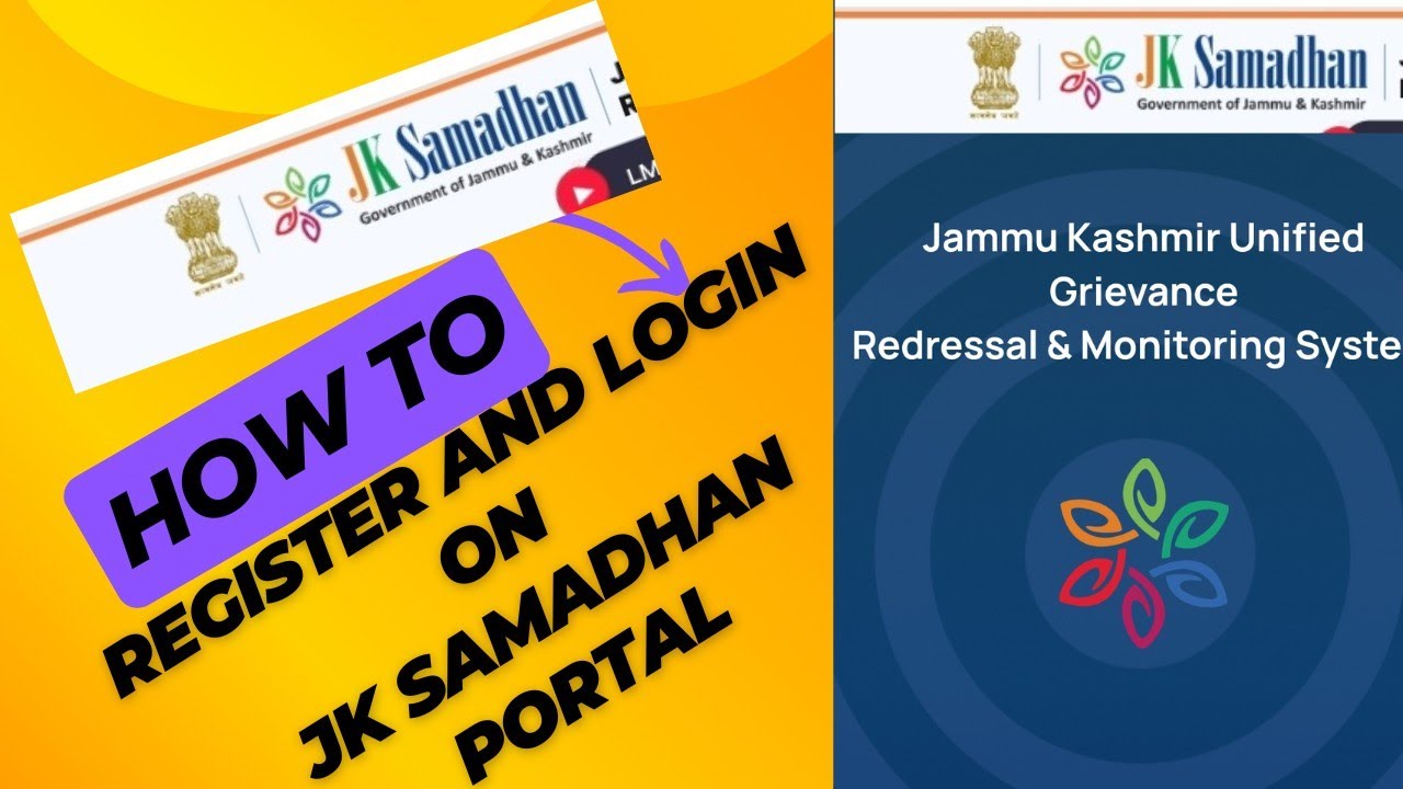 How Employee can Register and login on jk Samadhan portal - YouTube