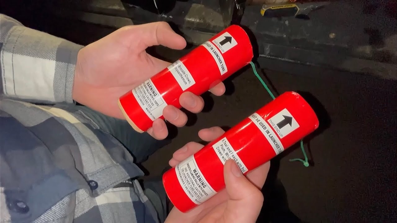 RACCOON FIREWORKS 6” CANISTER SHELLS - Double Thump - YouTube