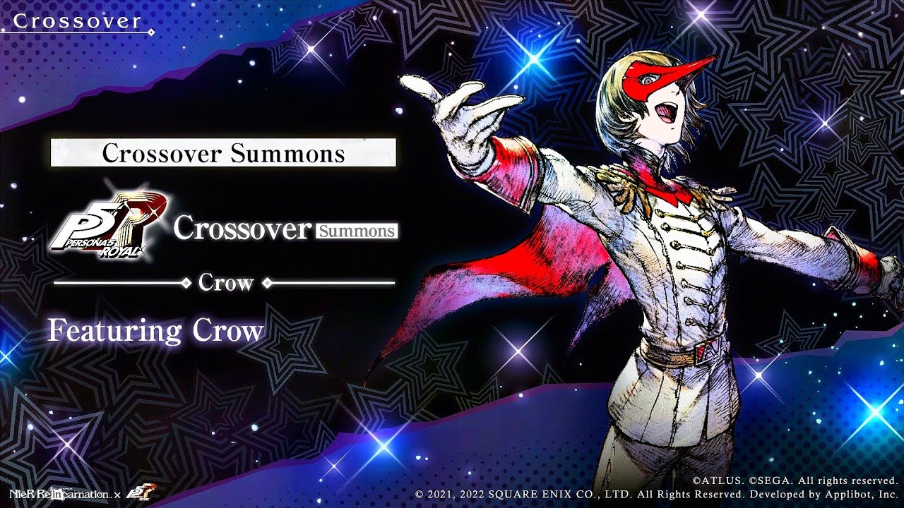「NieR Reincarnation」Summons for Crow | P5R Crossover Event - YouTube