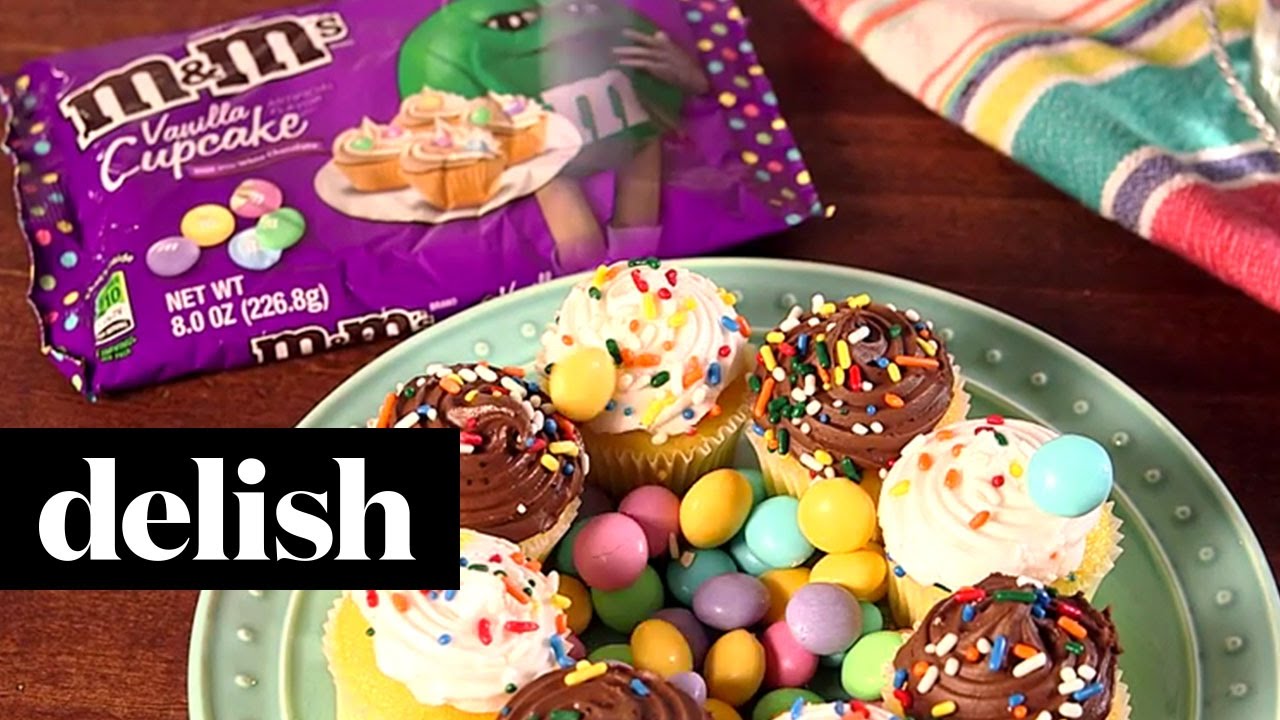 Cupcake M&M's | Delish - YouTube