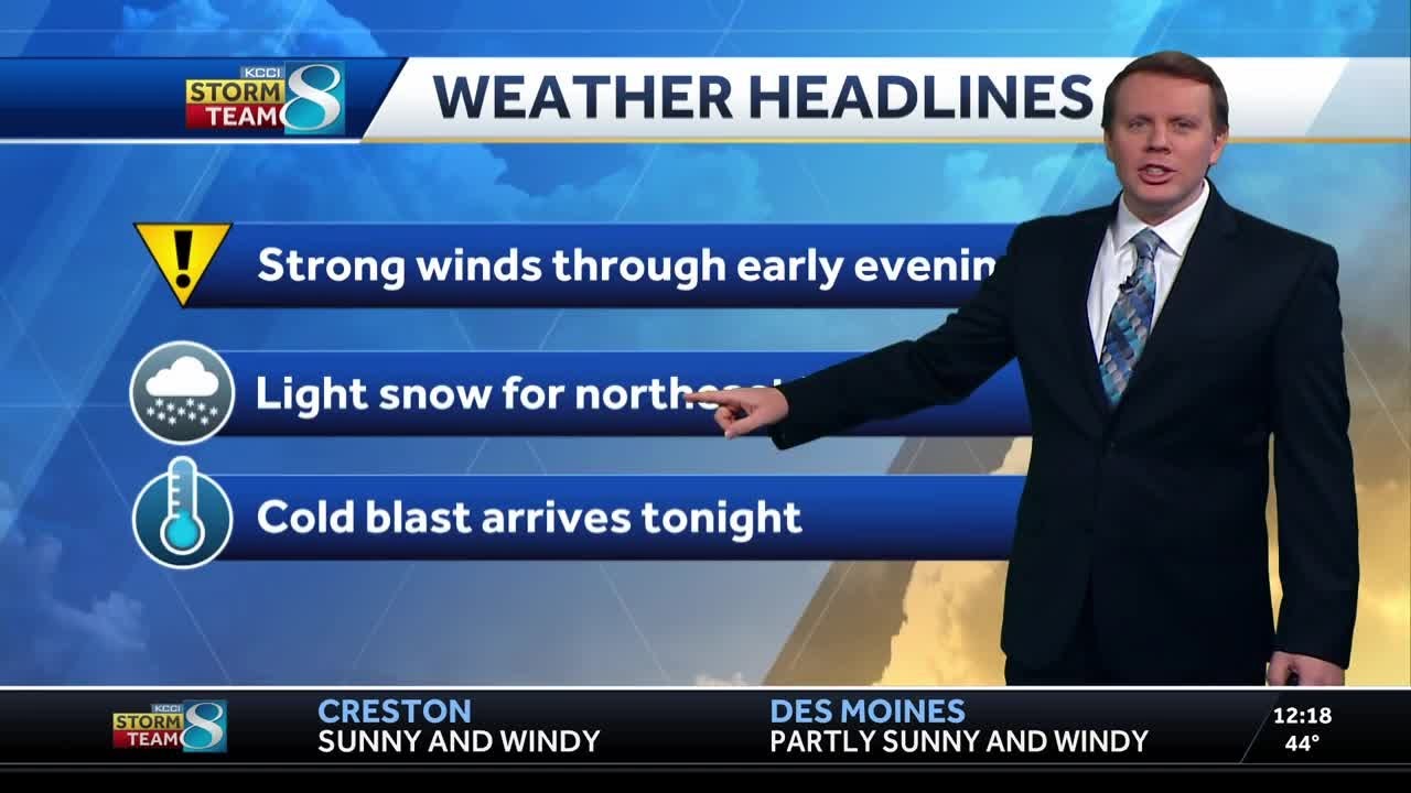 Iowa weather: Strong winds return to Iowa with some snow chances - YouTube