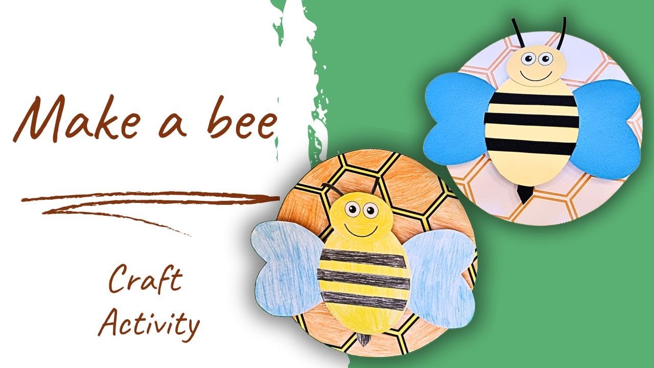 How to make a BEE. Insect craft with 3D effect. Easy and Fun to make ...