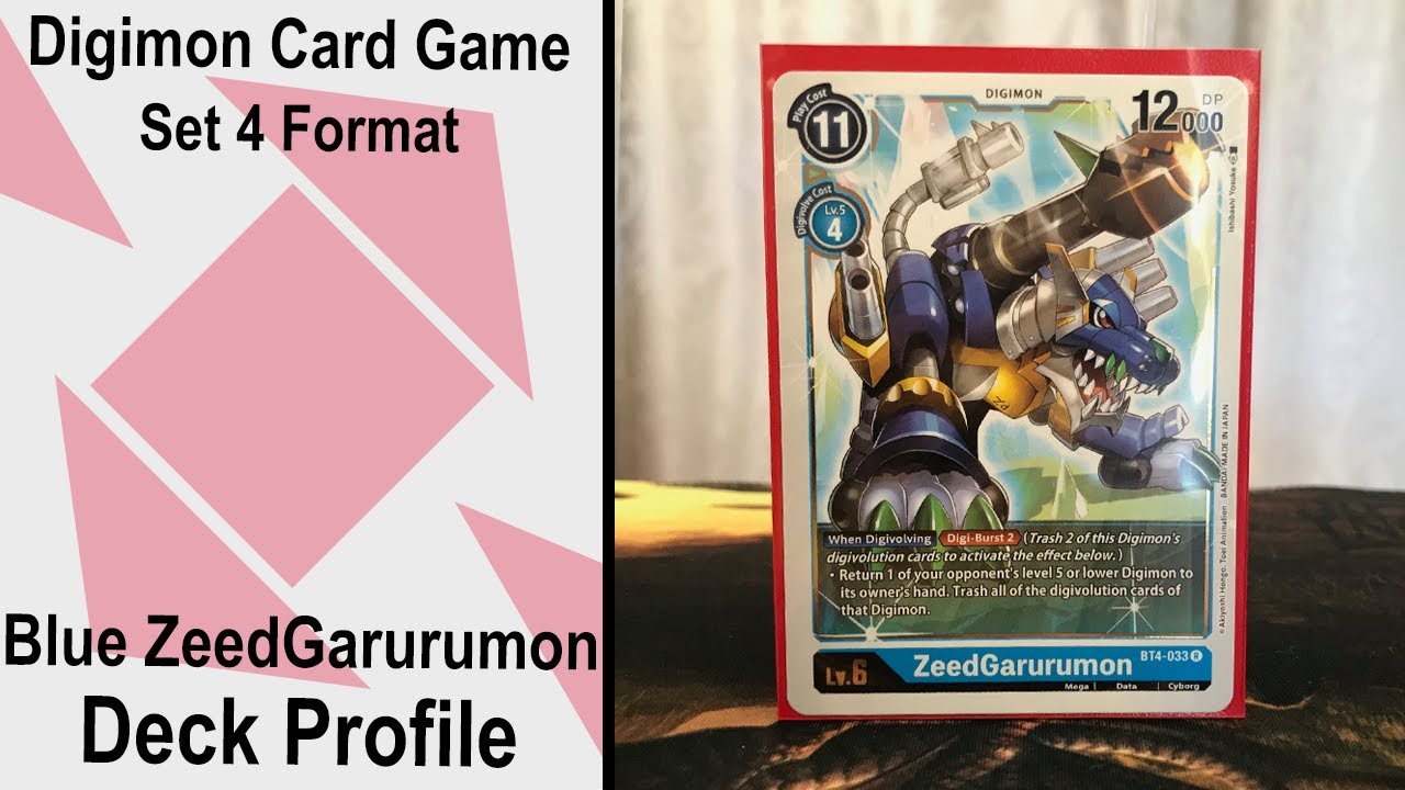 Blue ZeedGarurumon | Digimon TCG Set 4 Great Legend Format - YouTube