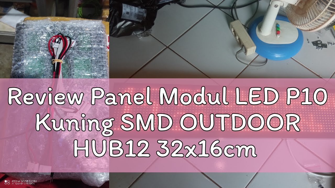 Review Panel Modul LED P10 Kuning SMD OUTDOOR HUB12 32x16cm - YouTube