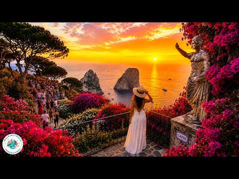 Capri, Italy at Sunset | Relaxing Evening Walking Tour in 4K HDR