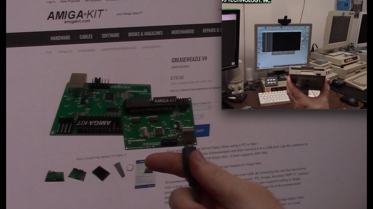 The Greaseweasle V4. A USB Amiga floppy reader and writer - YouTube
